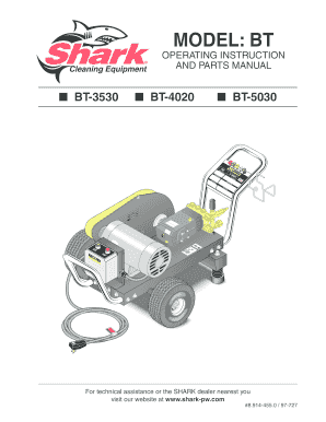 Fillable Online PUMp exploded vIeW aNd paRTS lIST - Shark Pressure ...