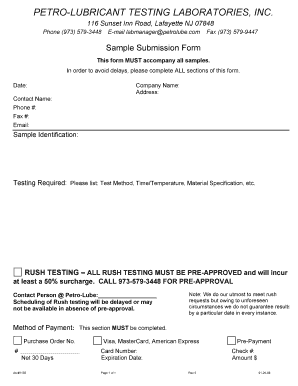 Fillable Online Sample Submission Formdoc Fax Email Print - pdfFiller
