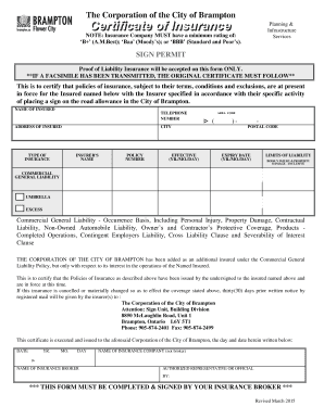 Fillable Online brampton A Frame Sign bPermitb Application Package ...