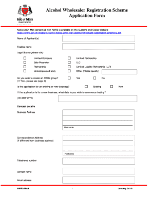 Fillable Online gov Alcohol Wholesaler Registration Scheme ...
