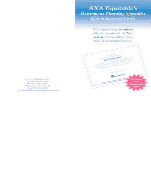 Fillable Online Announcement Cards Fax Email Print - pdfFiller