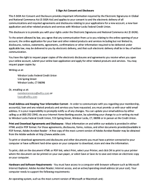 Fillable Online E-Sign Act Consent and Disclosure Fax Email Print ...