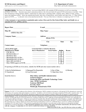 Fillable Online MSHA bForm 2000b-222 - Mine Safety and Health Administration Fax Email Print ...