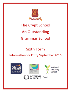 Fillable Online cryptschool The Crypt School An Outstanding Grammar ...