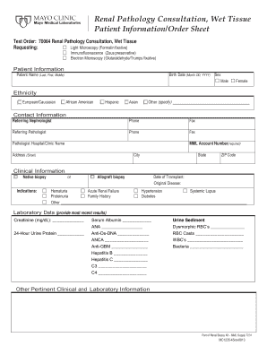 Fillable Online MML Renal Pathology Lab Biopsy Data bFormb - bMC1235b ...