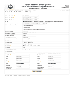 Fillable Online webapps iitbbs ac Sample Form - IIT Bhubaneswar ...