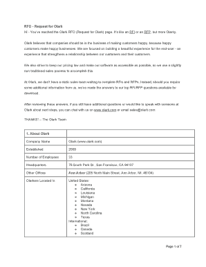 Fillable Online RFO - Request for Olark Fax Email Print - pdfFiller