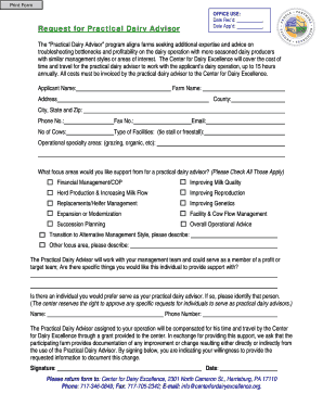 Fillable Online centerfordairyexcellence 06-11 Request for PDA formdoc ...