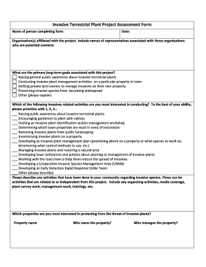 Fillable Online vtinvasives Invasive Terrestrial Plant Project ...