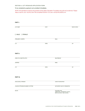 Fillable Online Section A Lift ProgrAm APPLicAtion form Fax Email Print ...