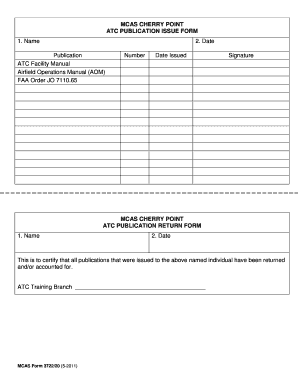 Fillable Online MCAS CHERRY POINT ATC PUBLICATION ISSUE FORM Fax Email ...
