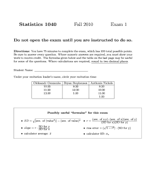 Fillable Online Do not open the exam until you are instructed to do so ...
