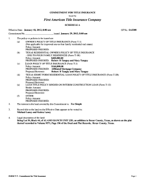 Fillable Online Issued By First American Title Insurance Company Fax ...