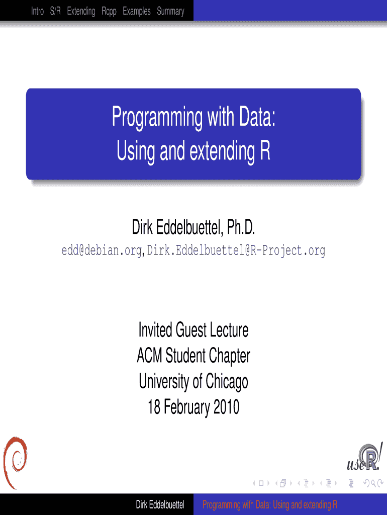 Fillable Online Intro S/R Extending Rcpp Examples Summary Fax Email ...