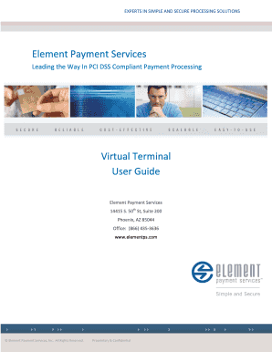 Fillable Online Element Payment Services Virtual Terminal User Guide ...