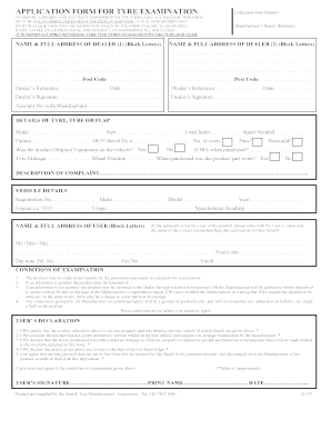 Fillable Online grouptyre co Download the Tyre bComplaintb Form ...