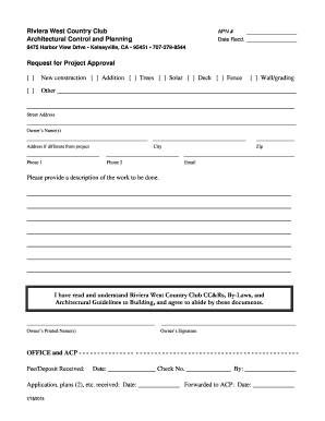 Fillable Online ACP Request for Project Approval Application Form ...