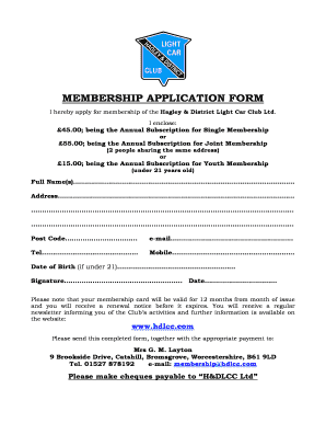 Fillable Online MEMBERSHIP APPLICATION FORM - bhdlccbbcomb Fax Email Print - pdfFiller