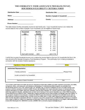 Fillable Online feedingsga 2016 USDA Household Eligibility Form ...