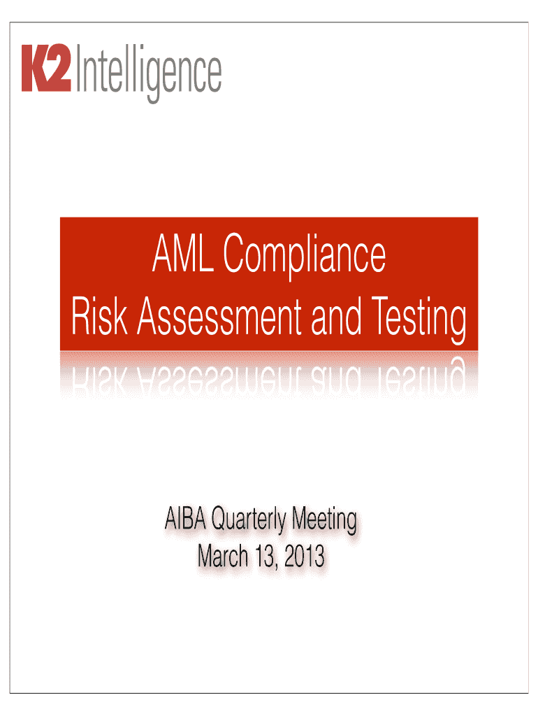 Fillable Online AML Compliance Fax Email Print - pdfFiller