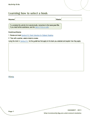 Fillable Online Learn how to select a book In this activity learners ...