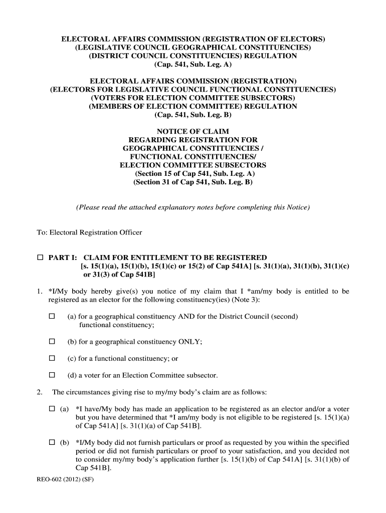 Fillable Online ELECTORAL AFFAIRS COMMISSION REGISTRATION OF ELECTORS Fax Email Print - pdfFiller