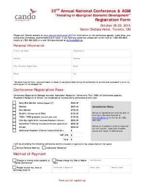 Fillable Online nationtalk 22nd Annual National Conference AGM ...