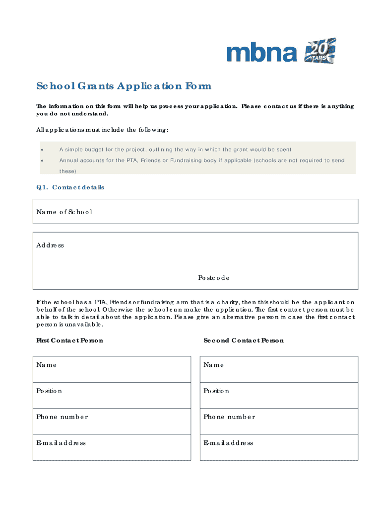 Fillable Online cheshirecommunityfoundation org School Grants ...