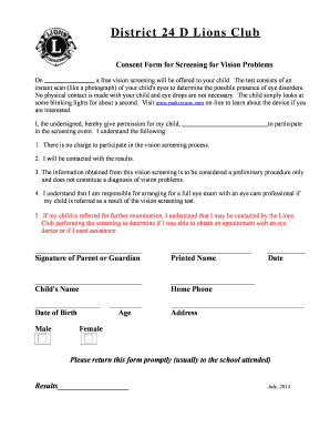 Fillable Online lions-of-virginia-24d Consent Form for Screening for ...