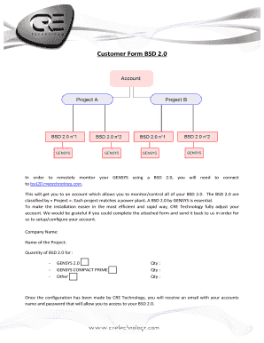 Fillable Online Customer Form BSD 2 - CRE TECHNOLOGY Fax Email Print ...
