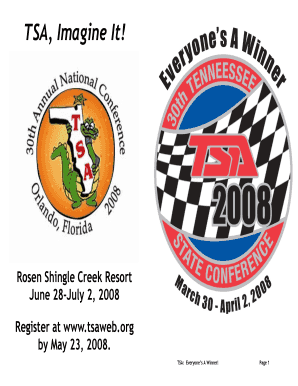 Fillable Online tntsa TSA, Imagine It - tntsa Fax Email Print - pdfFiller