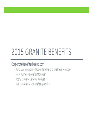 Fillable Online Jana Cunningham Global Benefits and Wellness Manager ...