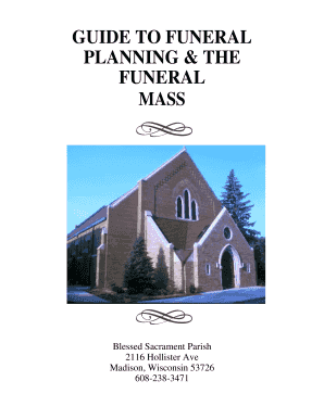 Fillable Online blsacrament GUIDE TO FUNERAL PLANNING & Fax Email Print ...