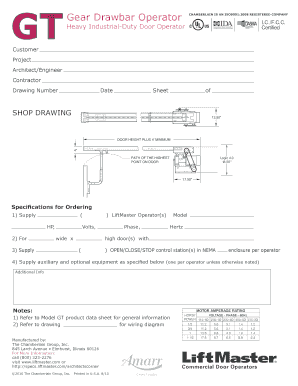 Fillable Online Gear Drawbar Operator CHAMBERLAIN IS AN ISO90012008 Fax ...