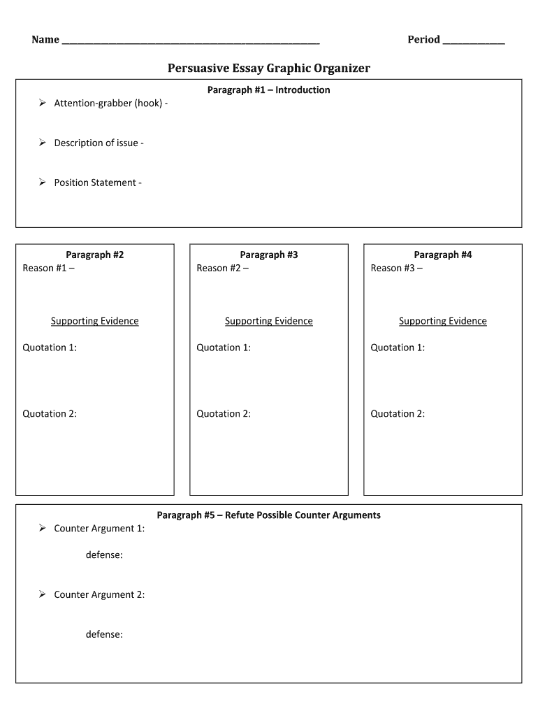 Fillable Online Persuasive Essay Graph Org Fax Email Print - pdfFiller