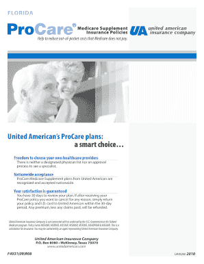 Fillable Online ltcsolutions United American's ProCare plans: a smart ...
