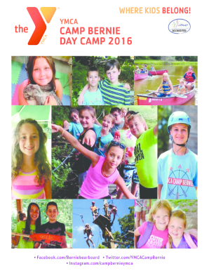 Fillable Online campbernieymca Day Camp Brochure - YMCA Camp Bernie ...
