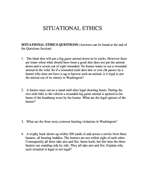 Fillable Online wdfw wa BBC - Ethics - Introduction to ethics: Situation ethics Fax Email Print ...