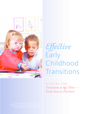 Fillable Online Effective Early Childhood Transistions. Effective Early ...