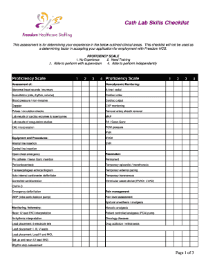 Cath Lab Checklist - Fill Online, Printable, Fillable, Blank | pdfFiller