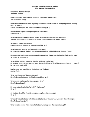 The False Prince Pdf Download - Fill Online, Printable, Fillable, Blank ...