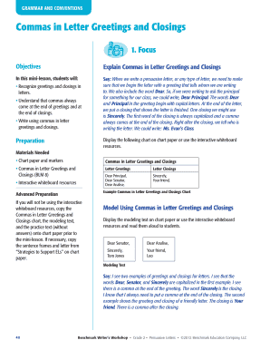 Fillable Online Commas in Letter Greetings and Closings Fax Email Print ...