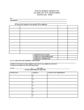 Fillable Online plevna k12 mt Plevna school district #55 po box 158 ...