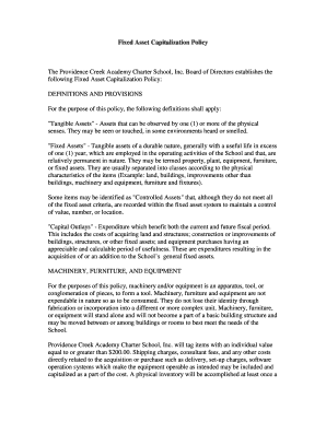 Fillable Online Fixed Asset Capitalization Policy Fax Email Print ...