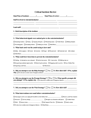 Fillable Online tnoys Critical Incident Reviewdoc - tnoys Fax Email ...