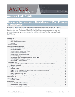 Fillable Online Amicus Link Guide Fax Email Print - pdfFiller