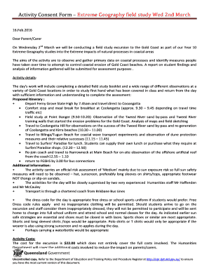 Fillable Online fernygroveshs eq edu Activity Consent Form Extreme ...