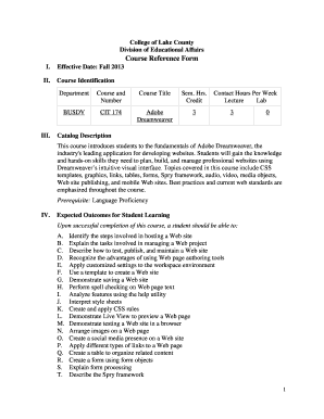 Fillable Online Course Reference Form Fax Email Print - pdfFiller