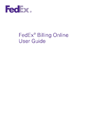Fillable Online FedEx Billing Online User Guide Fax Email Print - pdfFiller