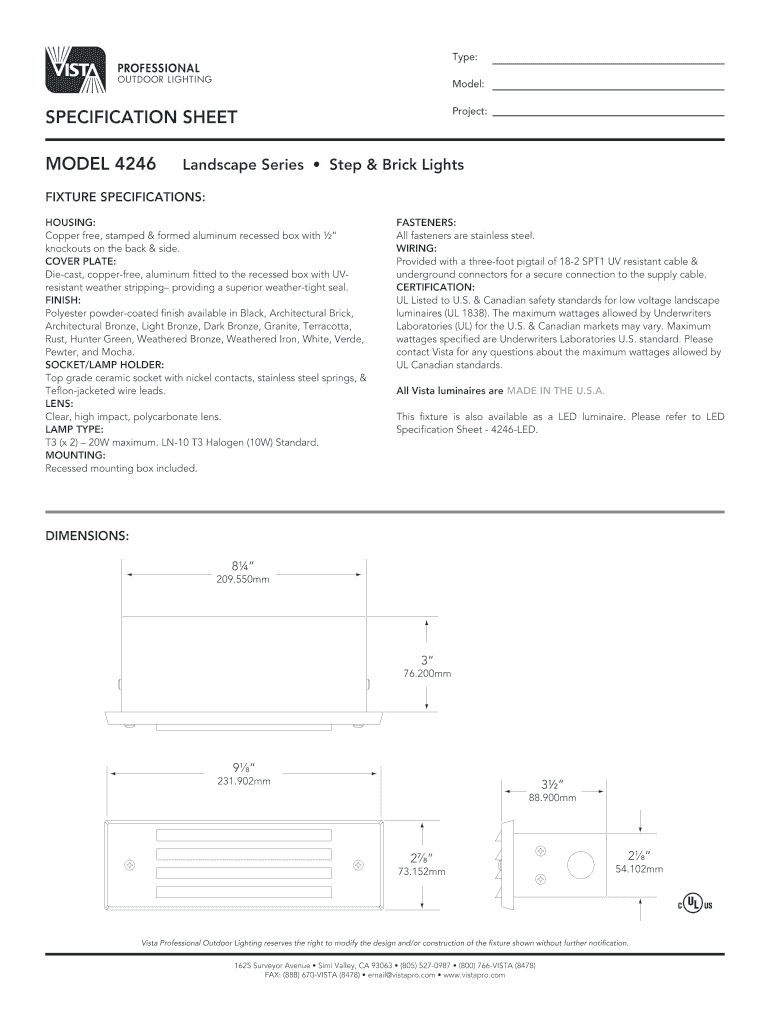 Fillable Online MODEL 4246 Fax Email Print - pdfFiller